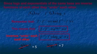 Properties of Logarithms Properties of Logarithms.pptProperties of ...