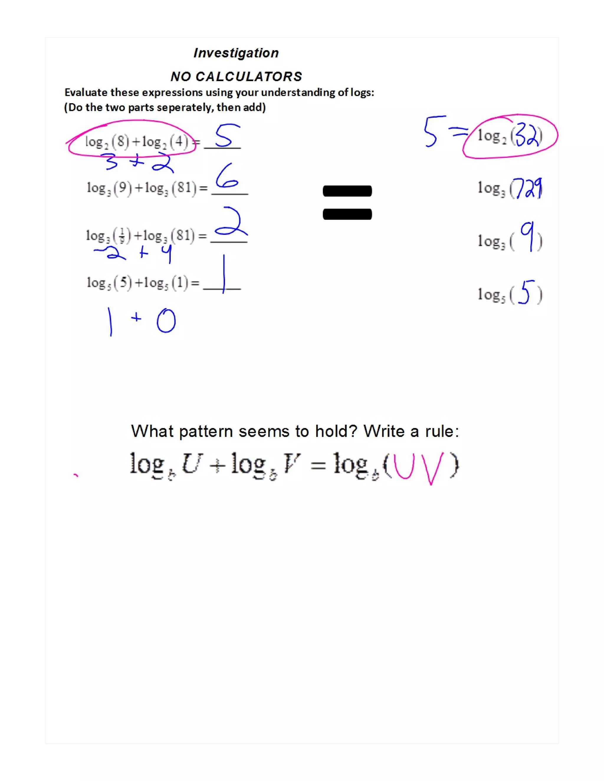 Properties Of Logs Pdf