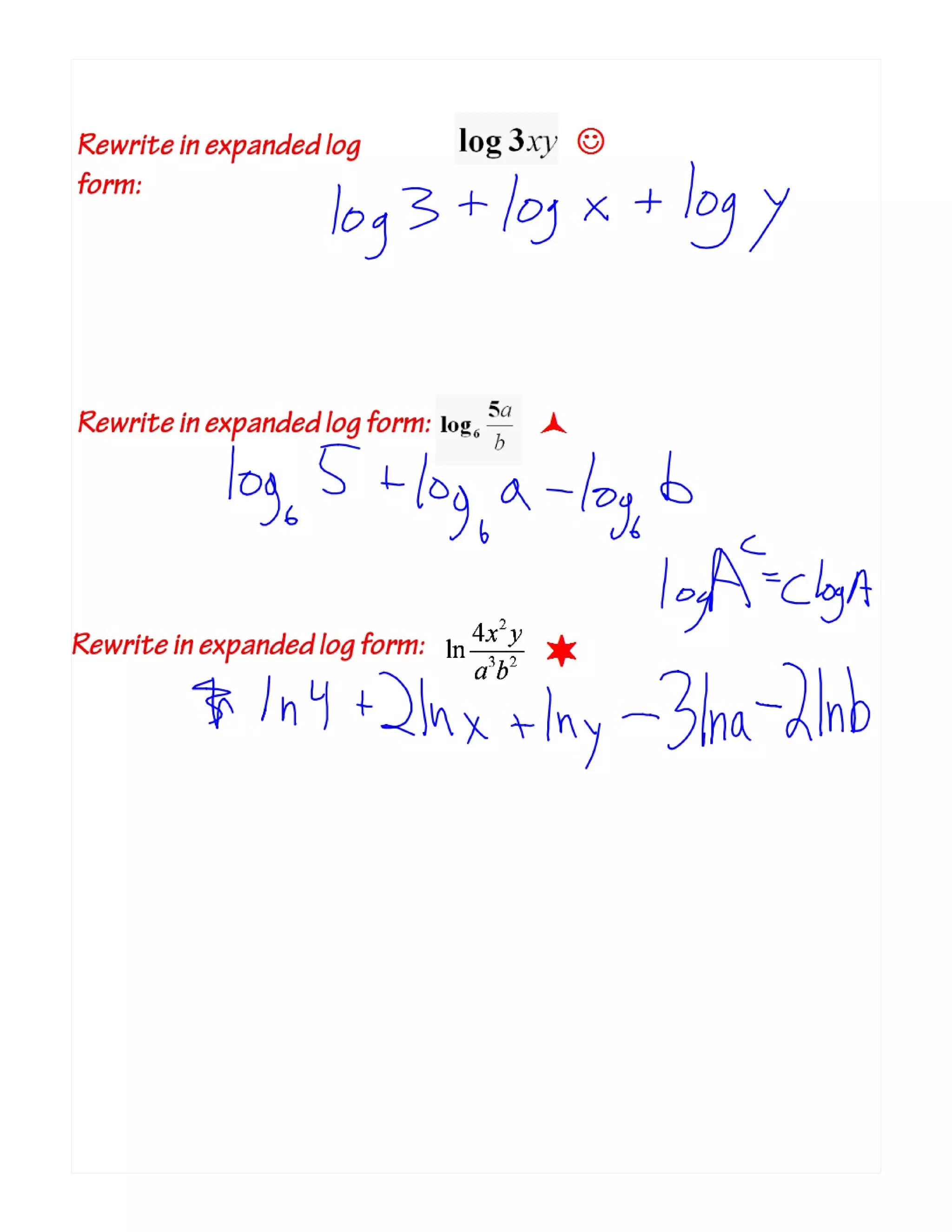 Properties of logs | PDF