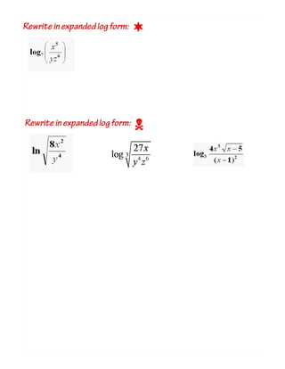 Properties of logs | PDF