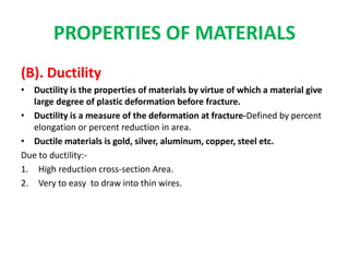Properties of materials (udaipur) | PPTX