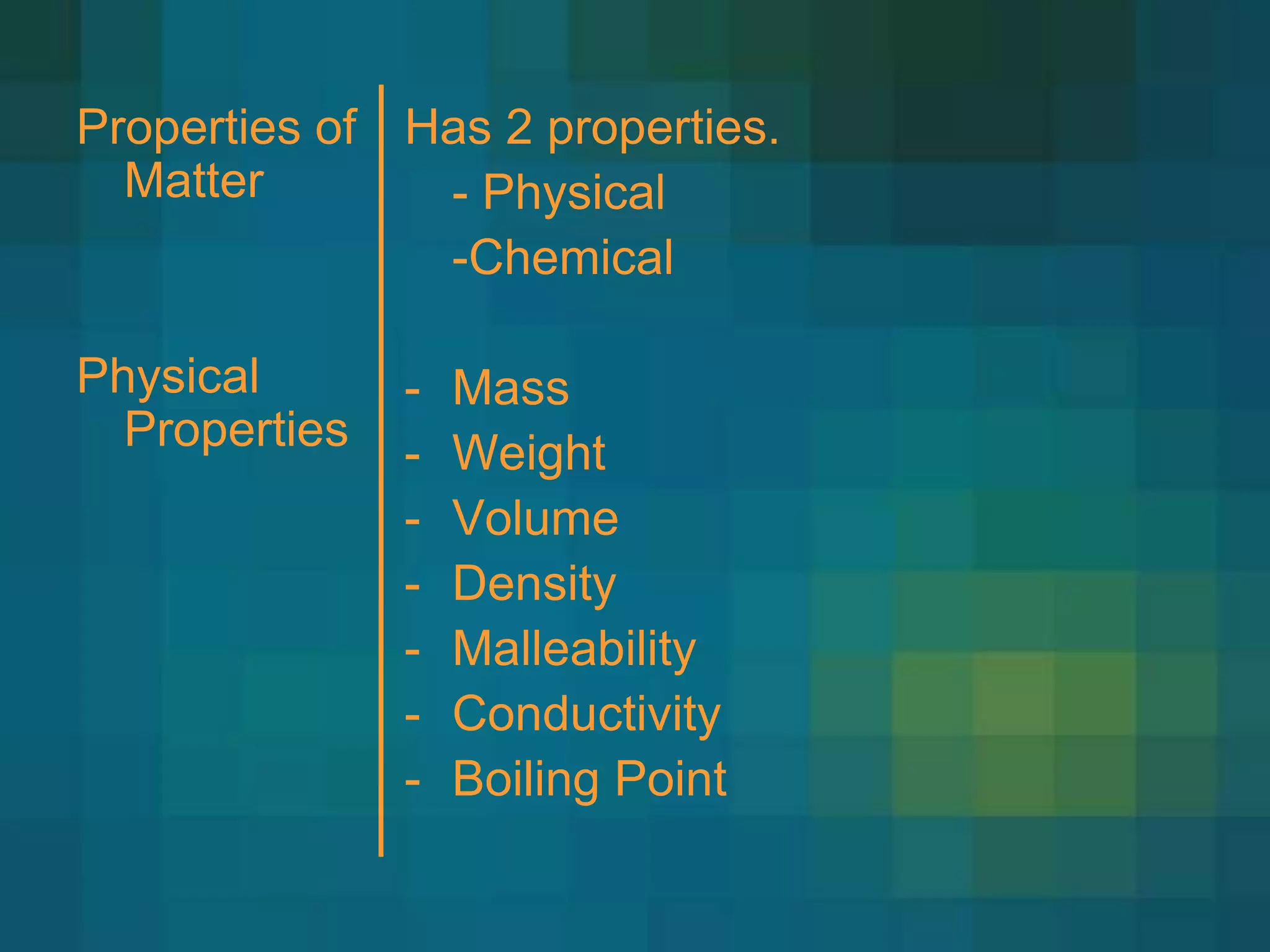 Properties of matter | PPT