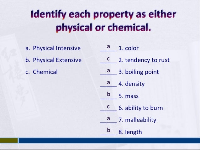 Properties of matter