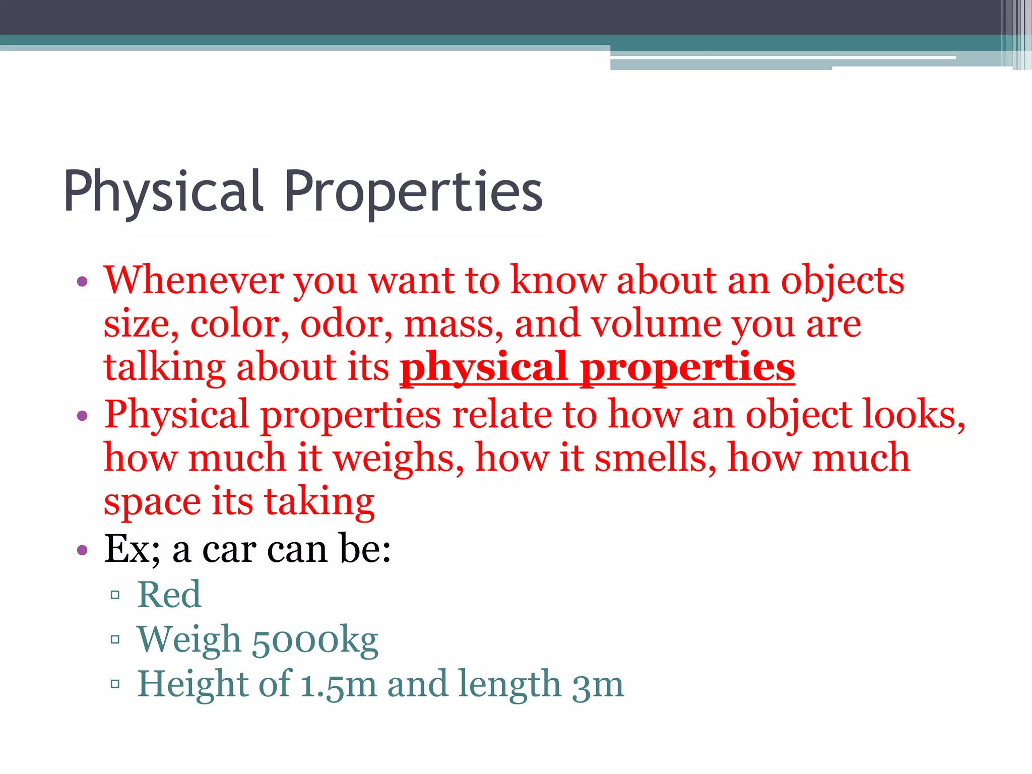 Properties of Matter | PPT