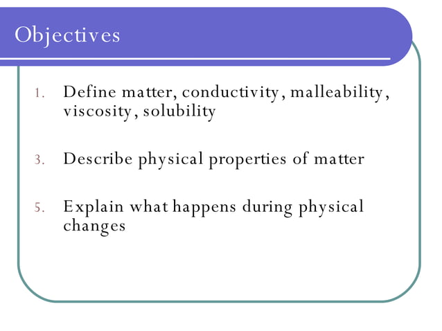prop of matter | PPT | Physics | Science