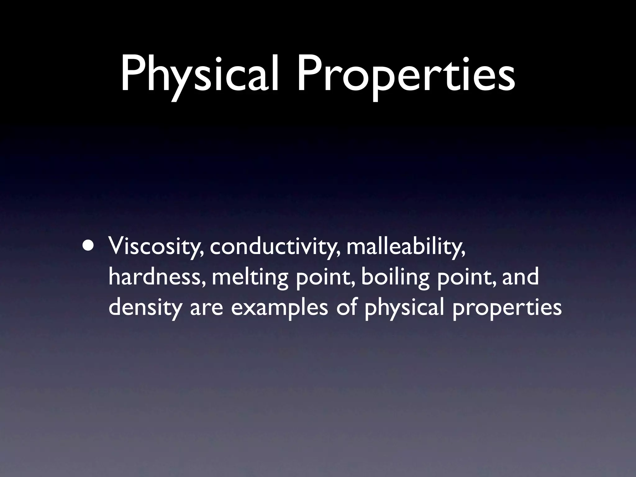 Properties of matter pp | KEY