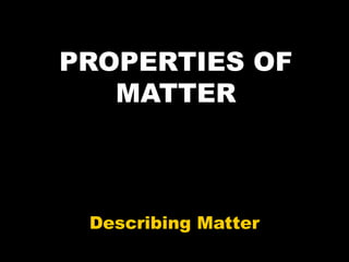 INTRODUCTION TO MATTER, STATES OF MATTER AND DEFINITION | PPT