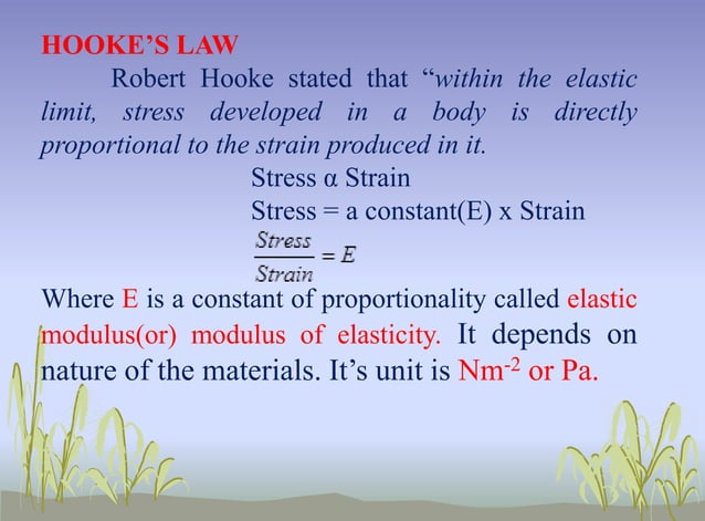 Properties of matter - Elasticity | PPTX | Geology | Science