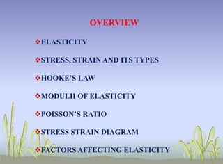 Properties of matter - Elasticity | PPTX