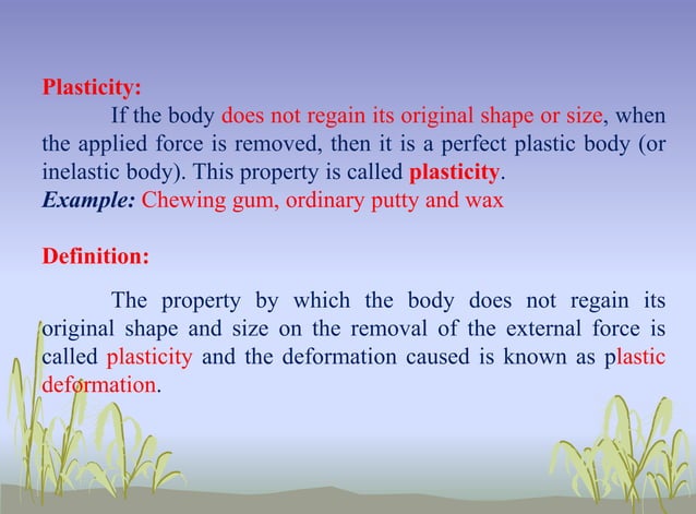 Properties of matter - Elasticity | PPTX | Geology | Science