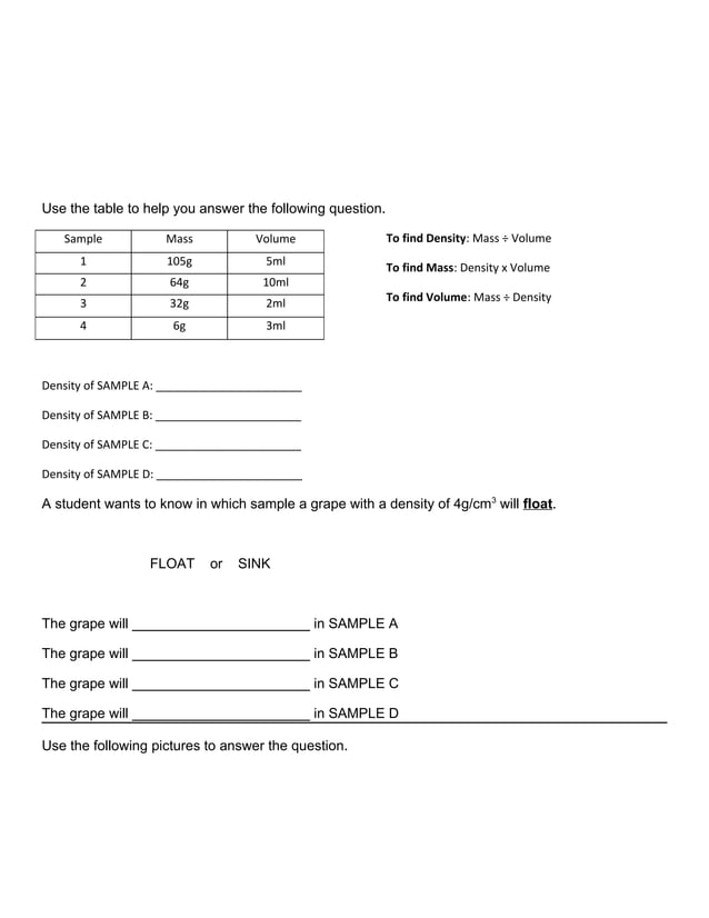 Properties of matter test | DOC