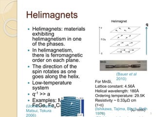 Properties of Metallic Helimagnets | PPT