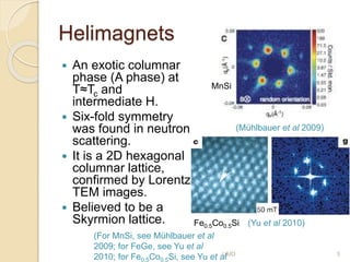 Properties of Metallic Helimagnets | PPT