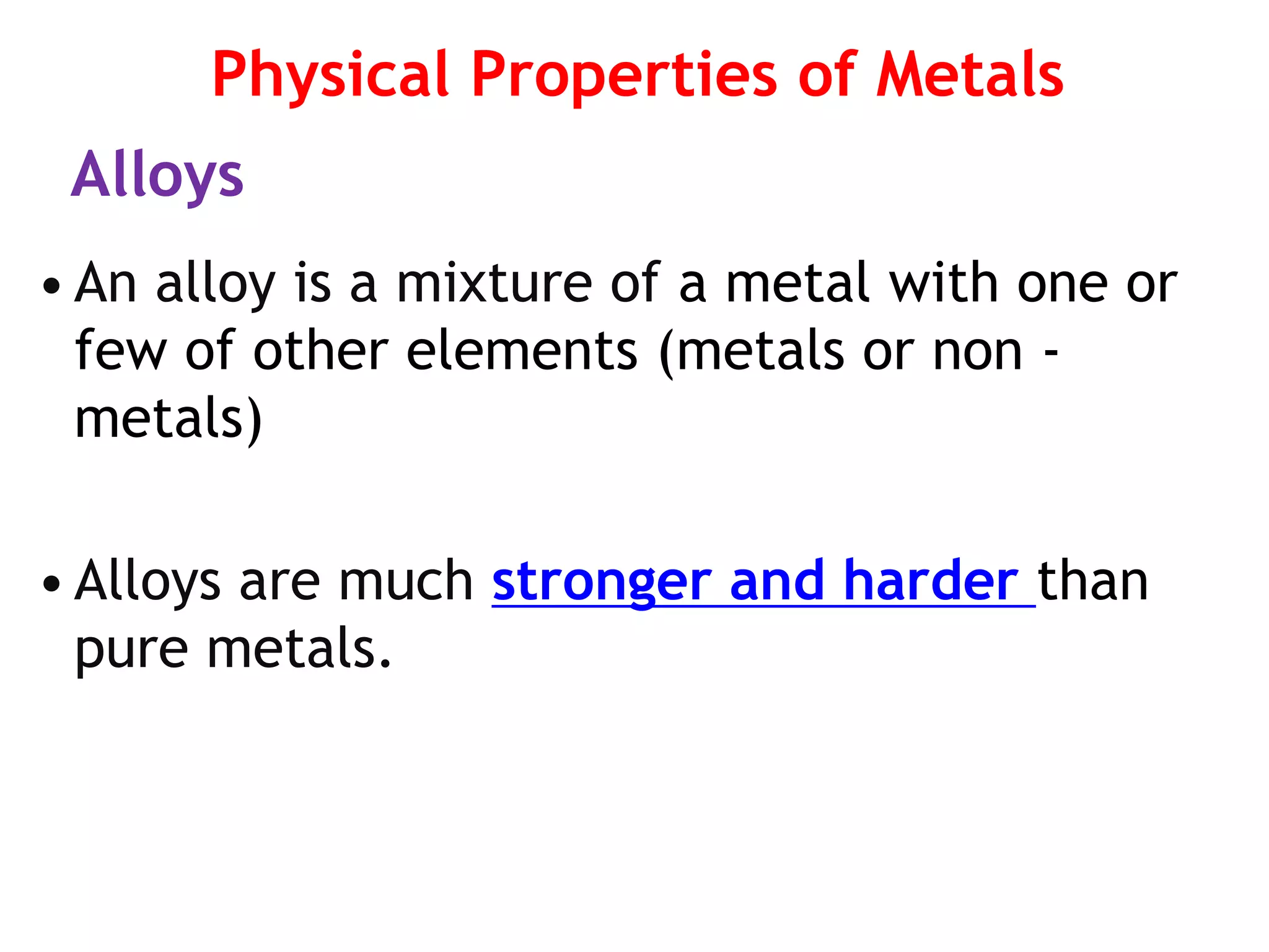 Properties of metals slides | PPT