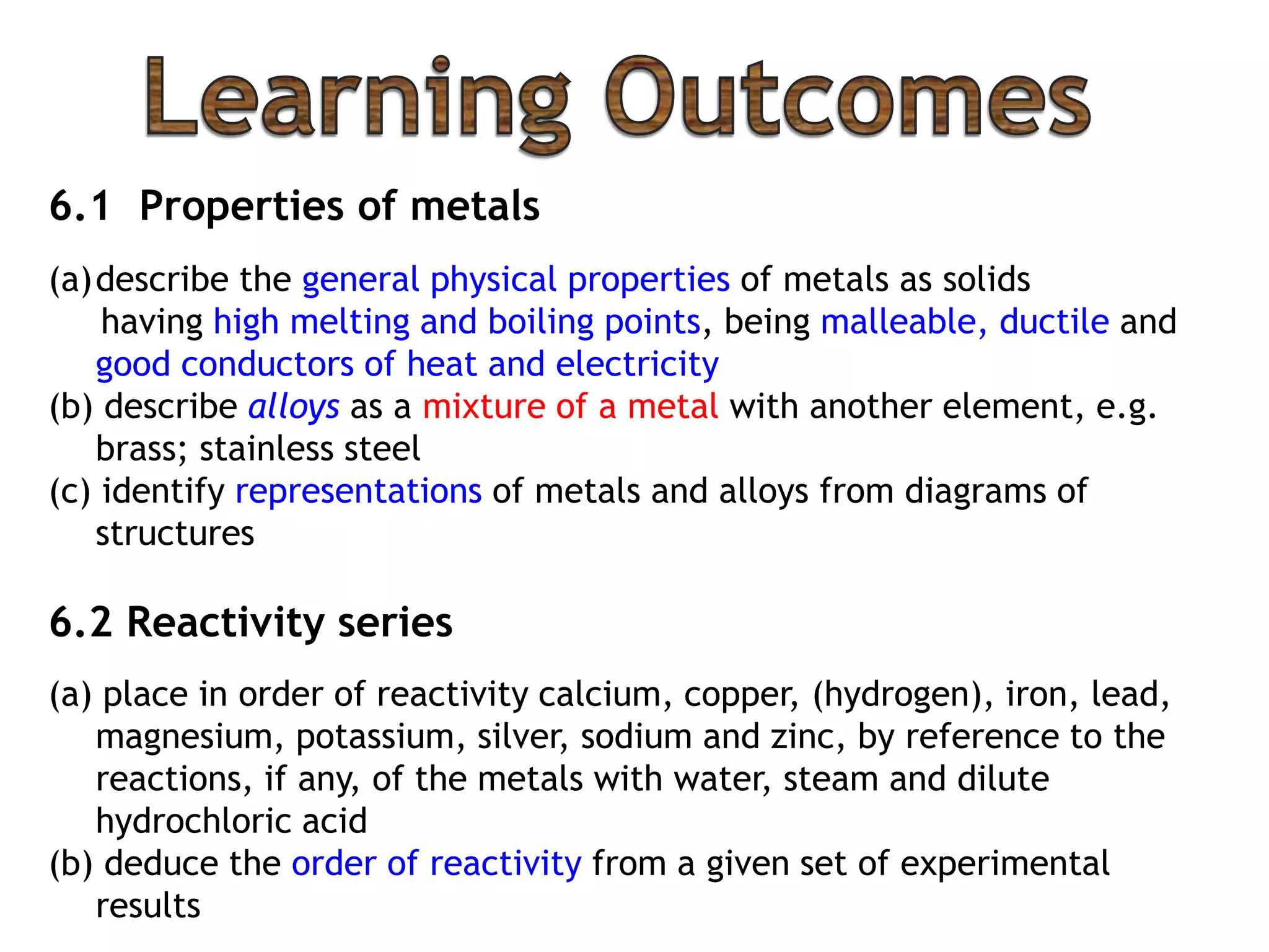 Properties of metals slides | PPT