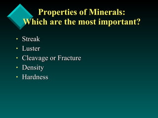 Basic Properties Of Minerals | PPT