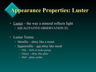 Basic Properties Of Minerals | PPT