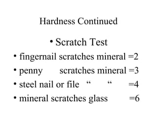 Physical Properties of Minerals | PPT