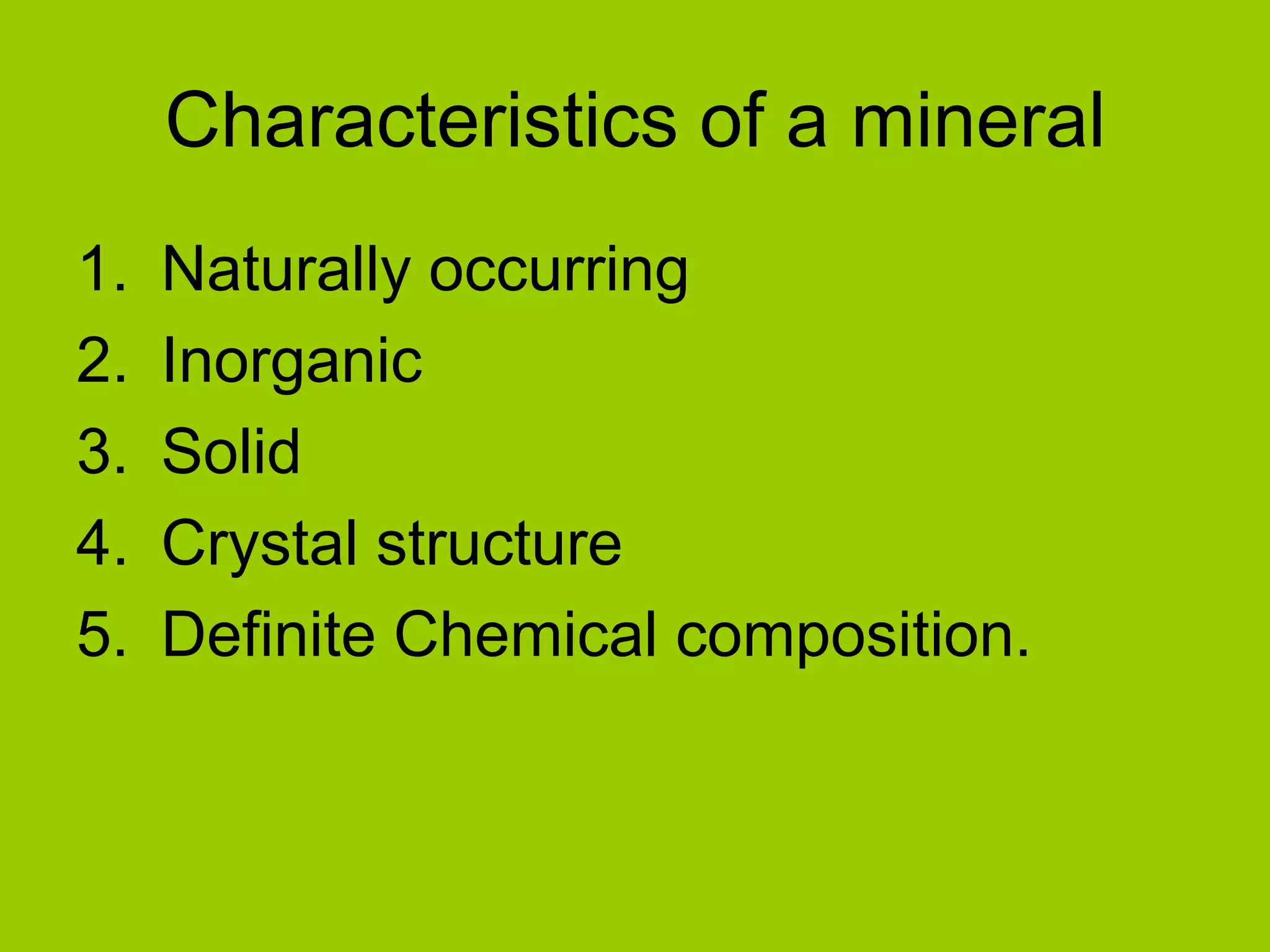 Properties of minerals | PPT