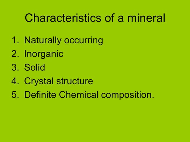Properties of minerals | PPT