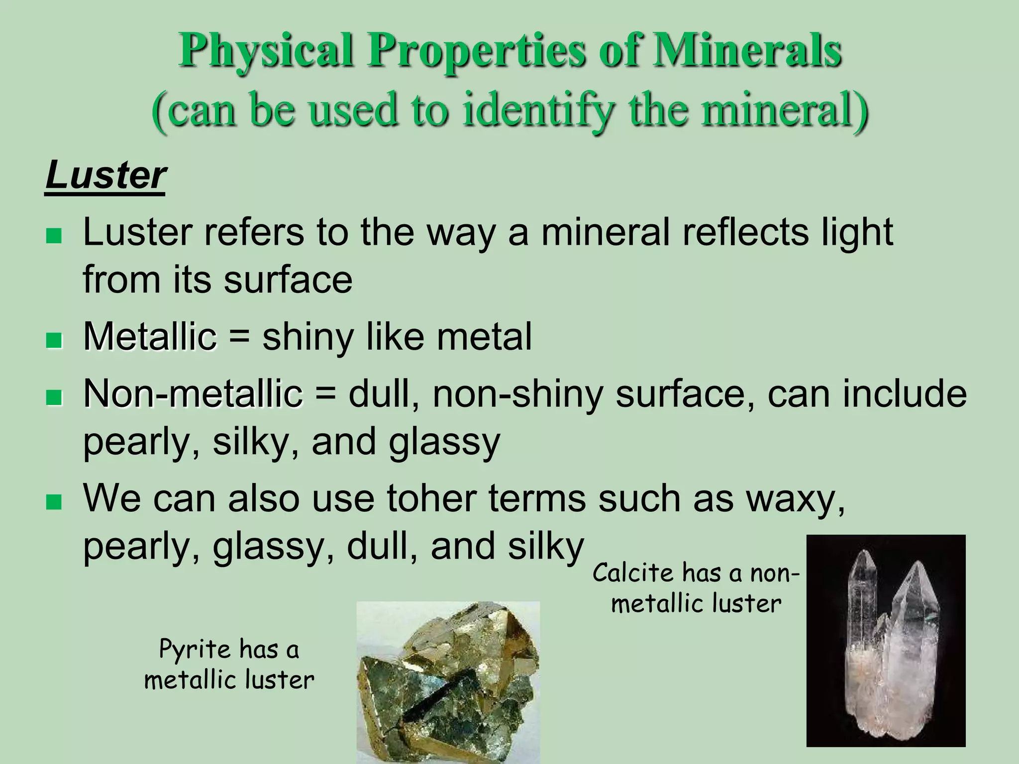 Properties of Minerals.ppt | Geology | Science