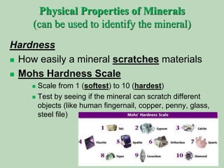 Properties of Minerals.ppt | Geology | Science