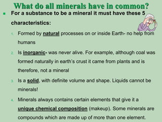 Properties of Minerals.ppt | Geology | Science
