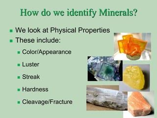 Properties of Minerals.ppt | Geology | Science
