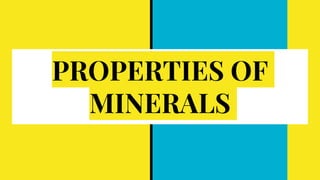 Properties of minerals | PPT
