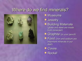 Properties of Minerals | PPT