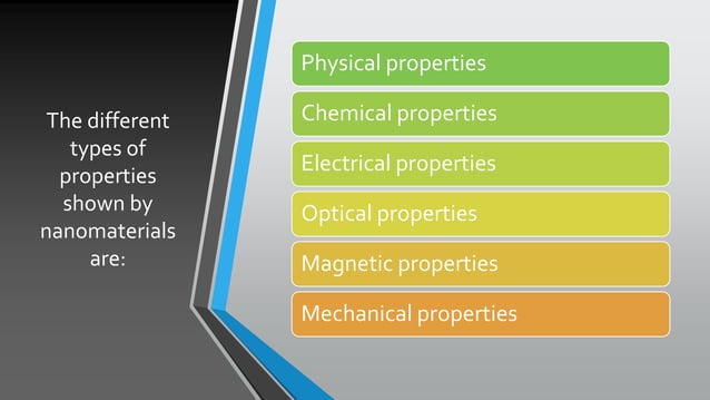 Properties of Nano Materials.pptx | Chemistry | Science