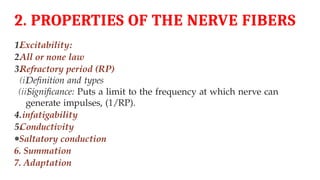 PROPERTIES OF NERVE FIBERS BY DR K AMBAREESHA.ppsx