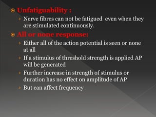 Properties of nerve fibre | PPTX