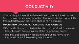PROPERTIES OF NERVE FIBRE- NEUROLOGICAL PHYSIOLOGY | PPTX