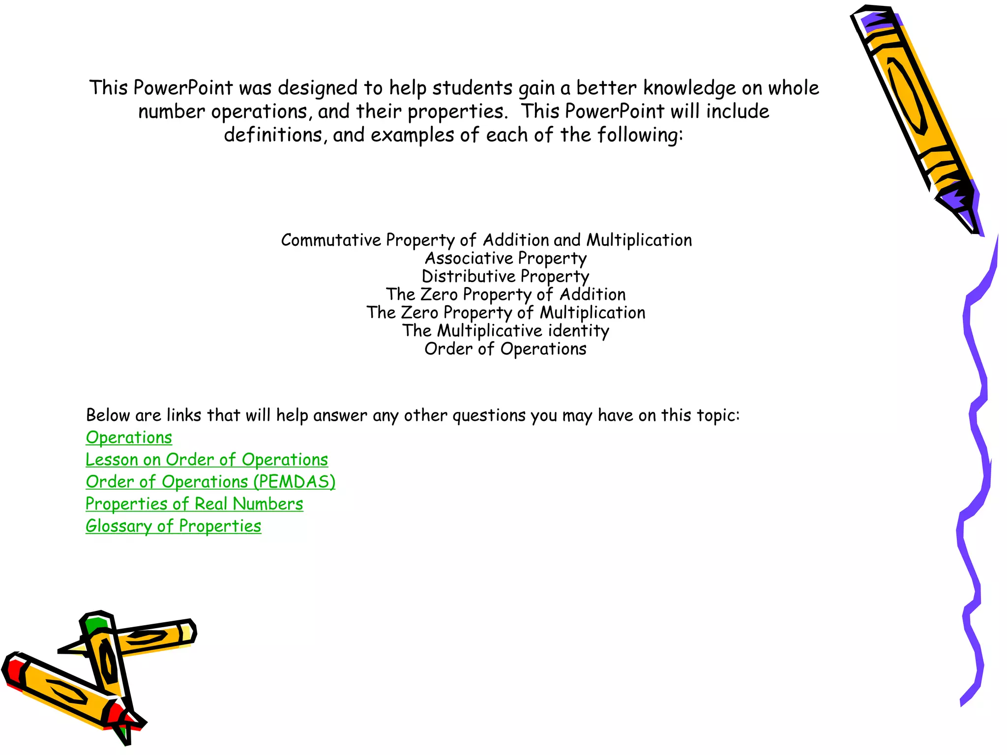 Properties of Numbers.ppt