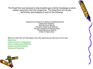 Properties of Numbers.ppt
