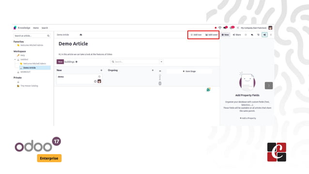 Properties of Odoo 17 Knowledge Module - Odoo 17 POS | PPT