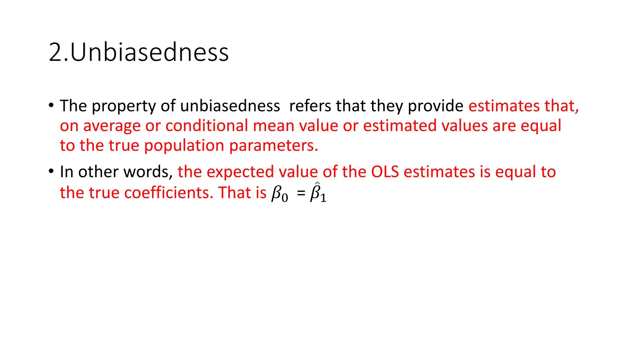 properties of Ordinary Least Square (OLS ) | PPTX