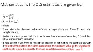 properties of Ordinary Least Square (OLS ) | PPTX
