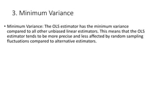 properties of Ordinary Least Square (OLS ) | PPTX