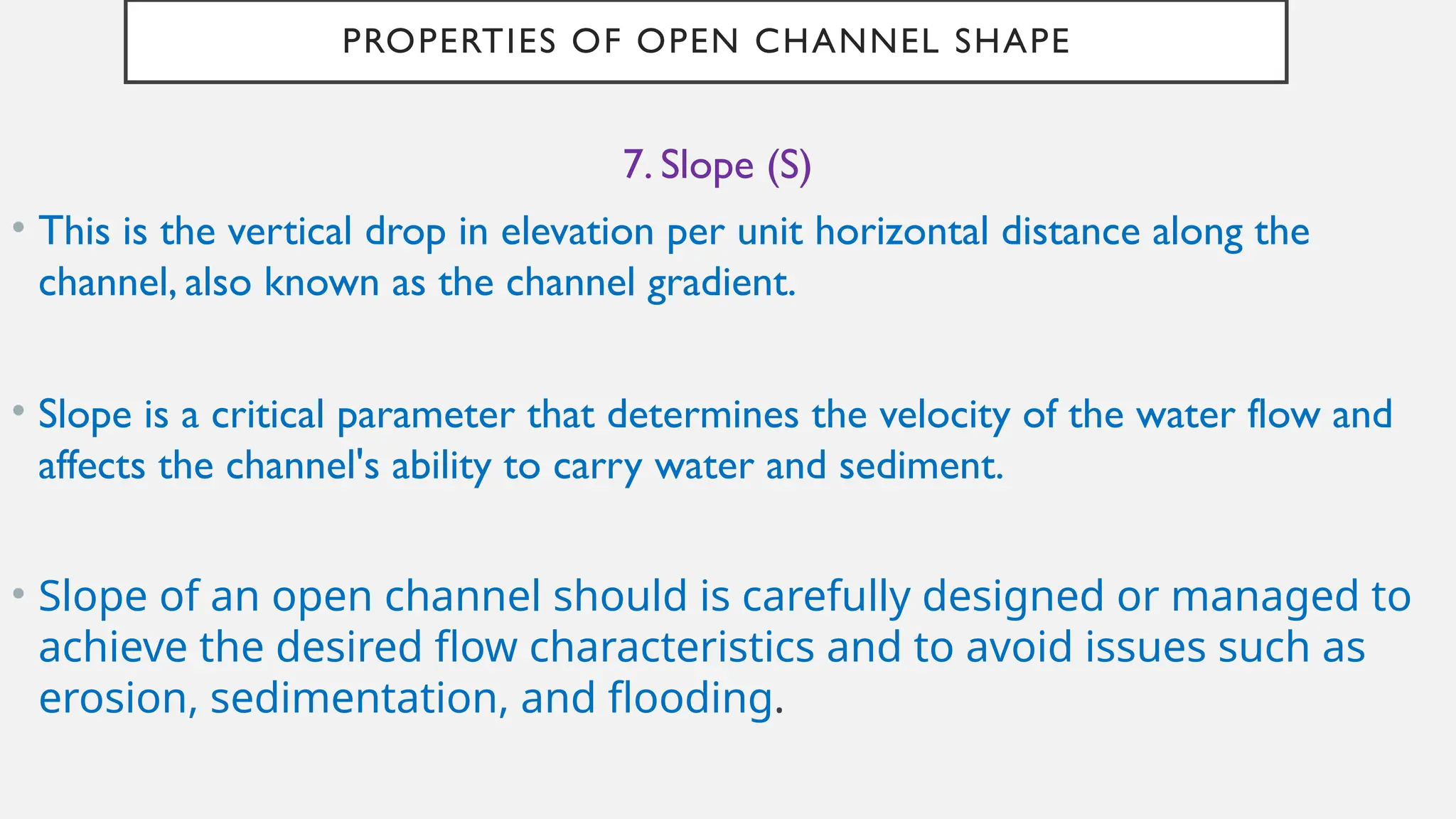 Properties of open channel shape pre.pptx | Geography | Science