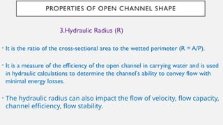 Properties of open channel shape pre.pptx | Geography | Science