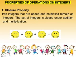 PROPERTIES OF OPERATIONS ON INTEGERS.ppt