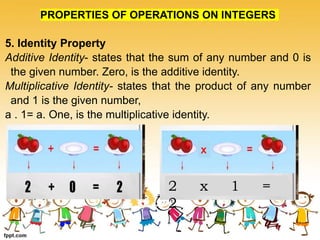 PROPERTIES OF OPERATIONS ON INTEGERS.ppt