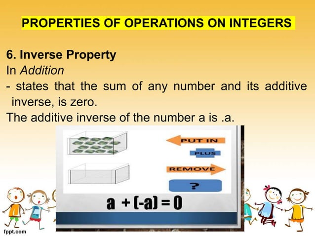 PROPERTIES OF OPERATIONS ON INTEGERS.ppt