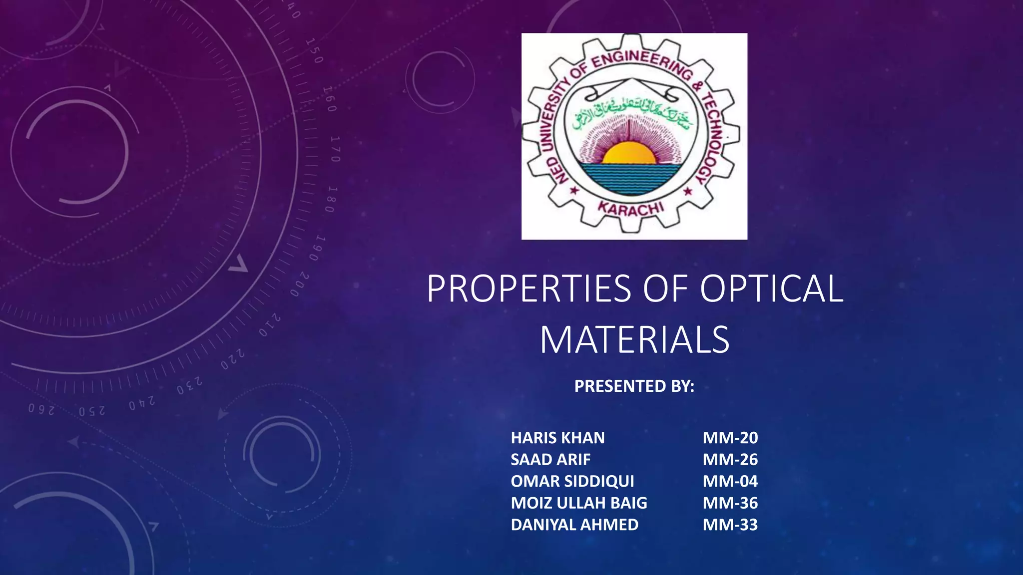 Properties of optical materials | PPTX
