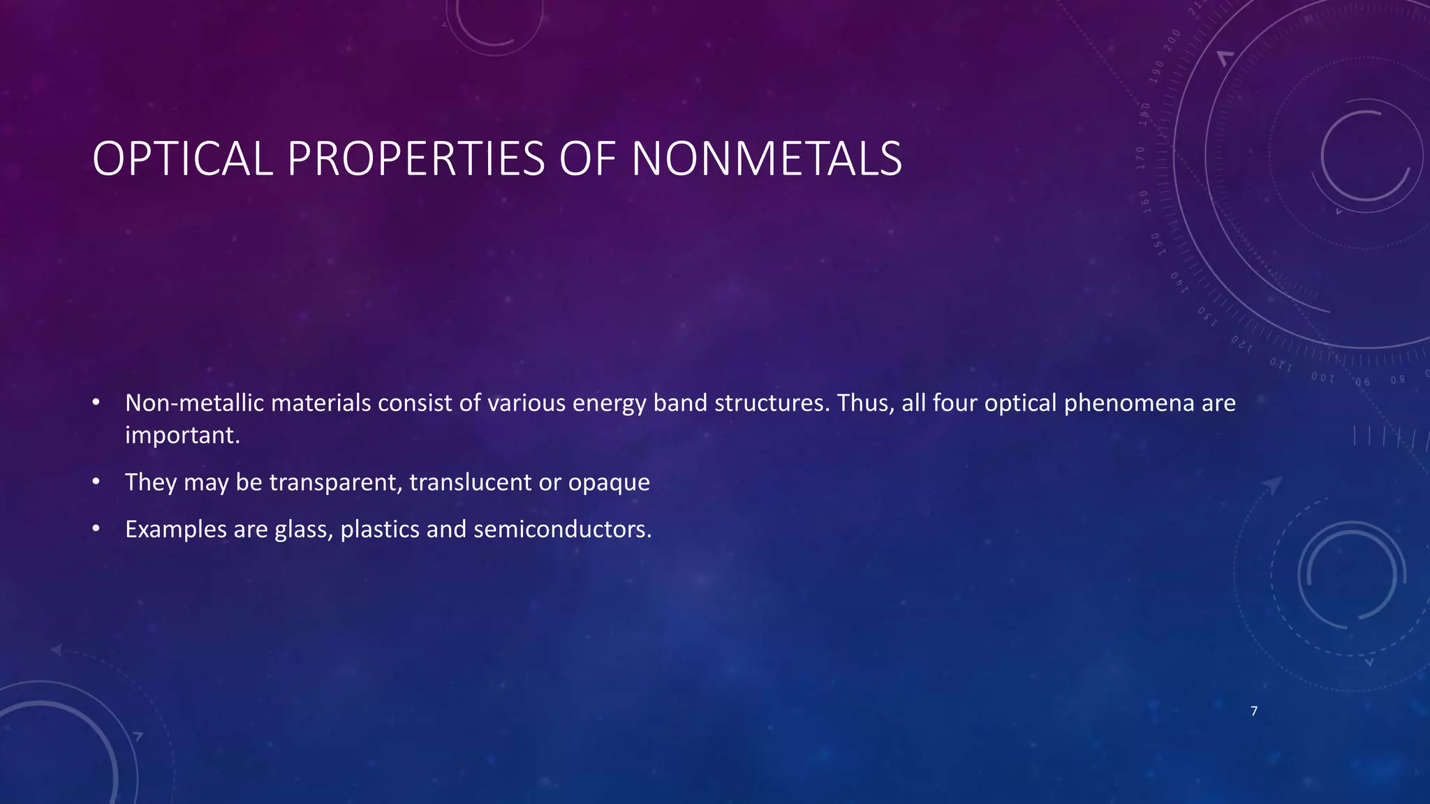 Properties of optical materials | PPTX