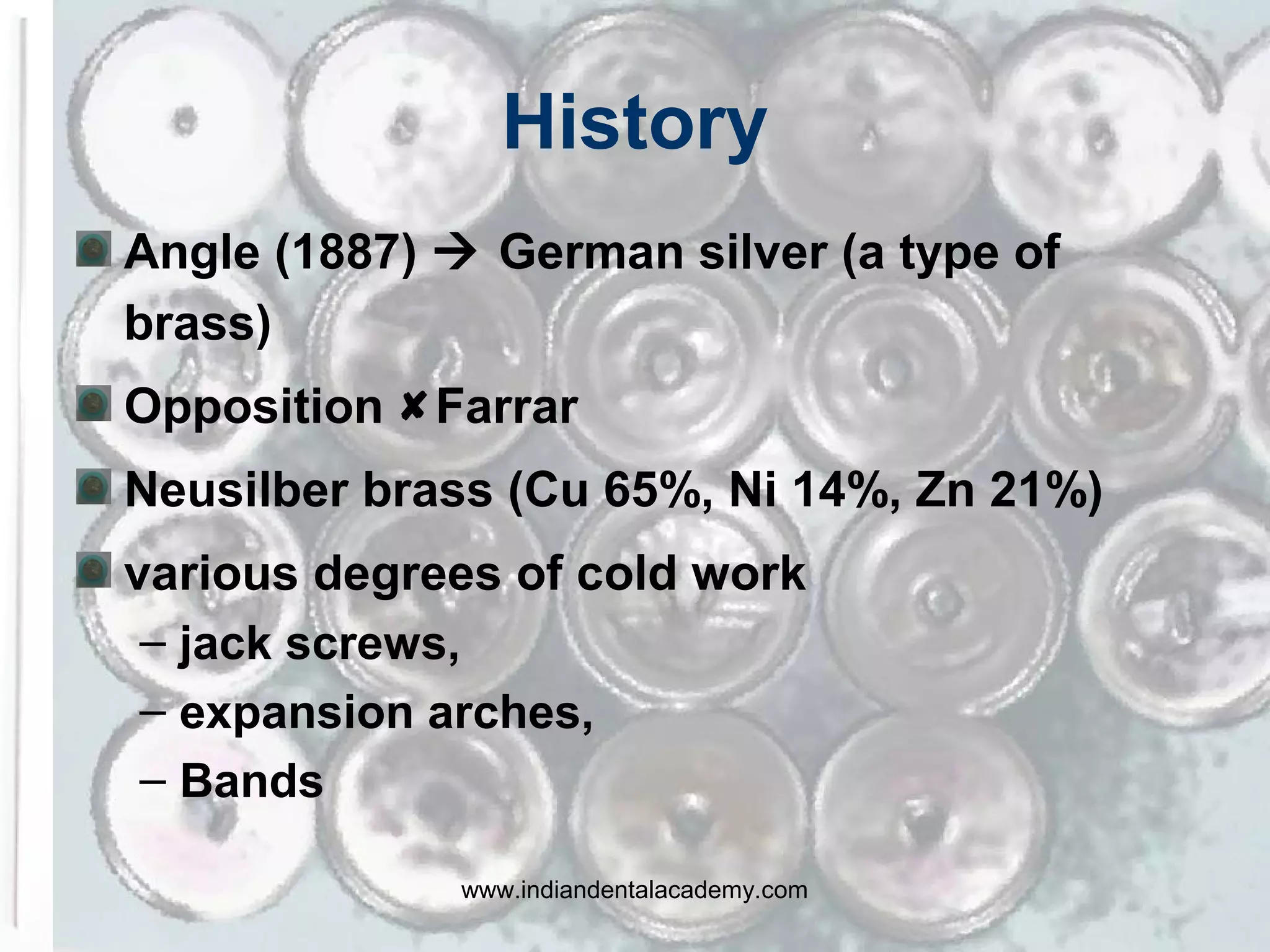 Properties of orthodontic wire /certified fixed orthodontic courses by Indian dental academy | PPT