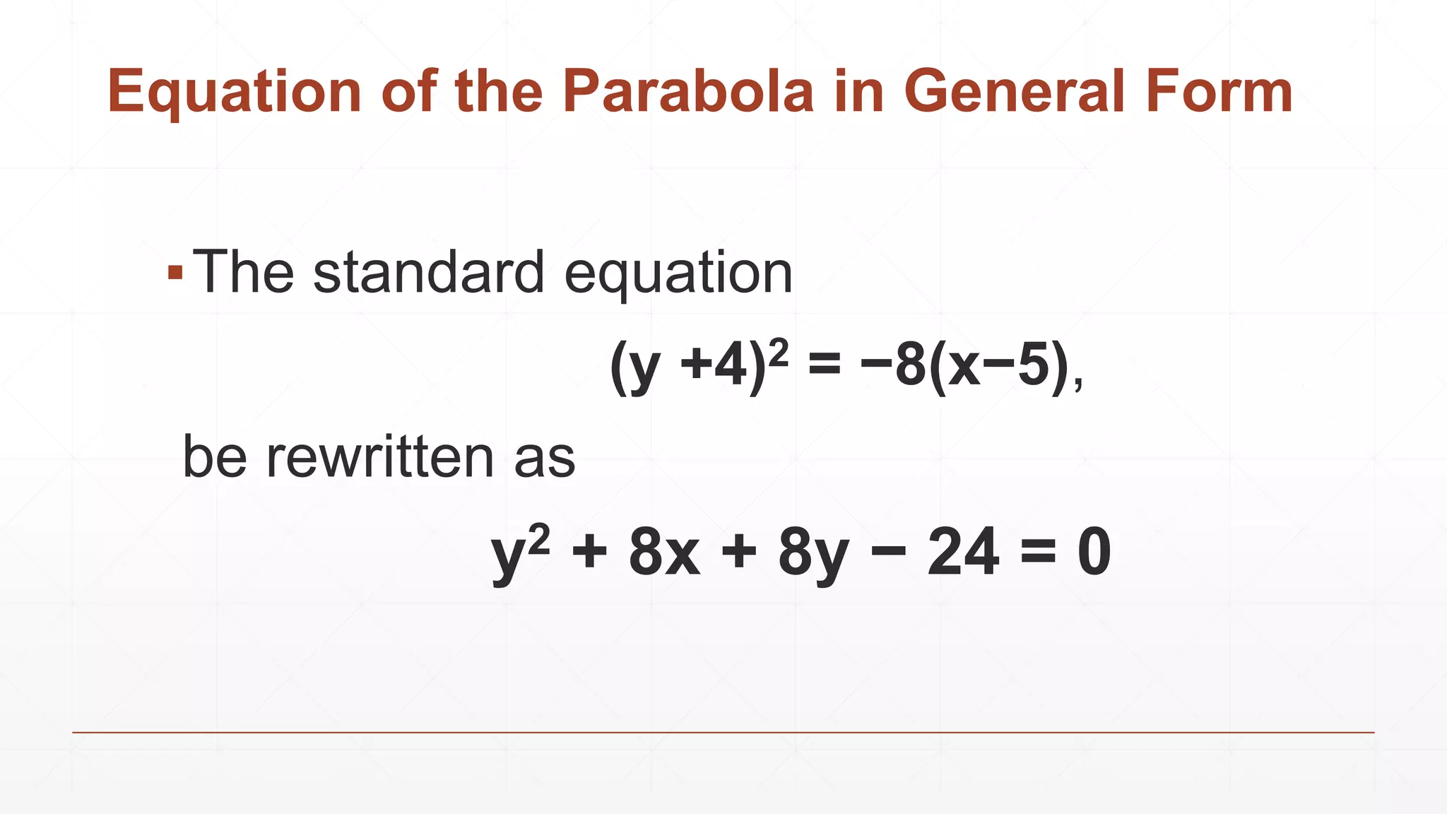 Properties of Parabola | PPTX