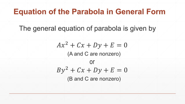 Properties of Parabola | PPTX